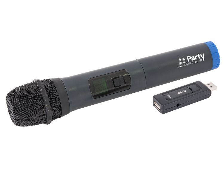 Party Light and Sound Wireless UHF Microphone System via USB